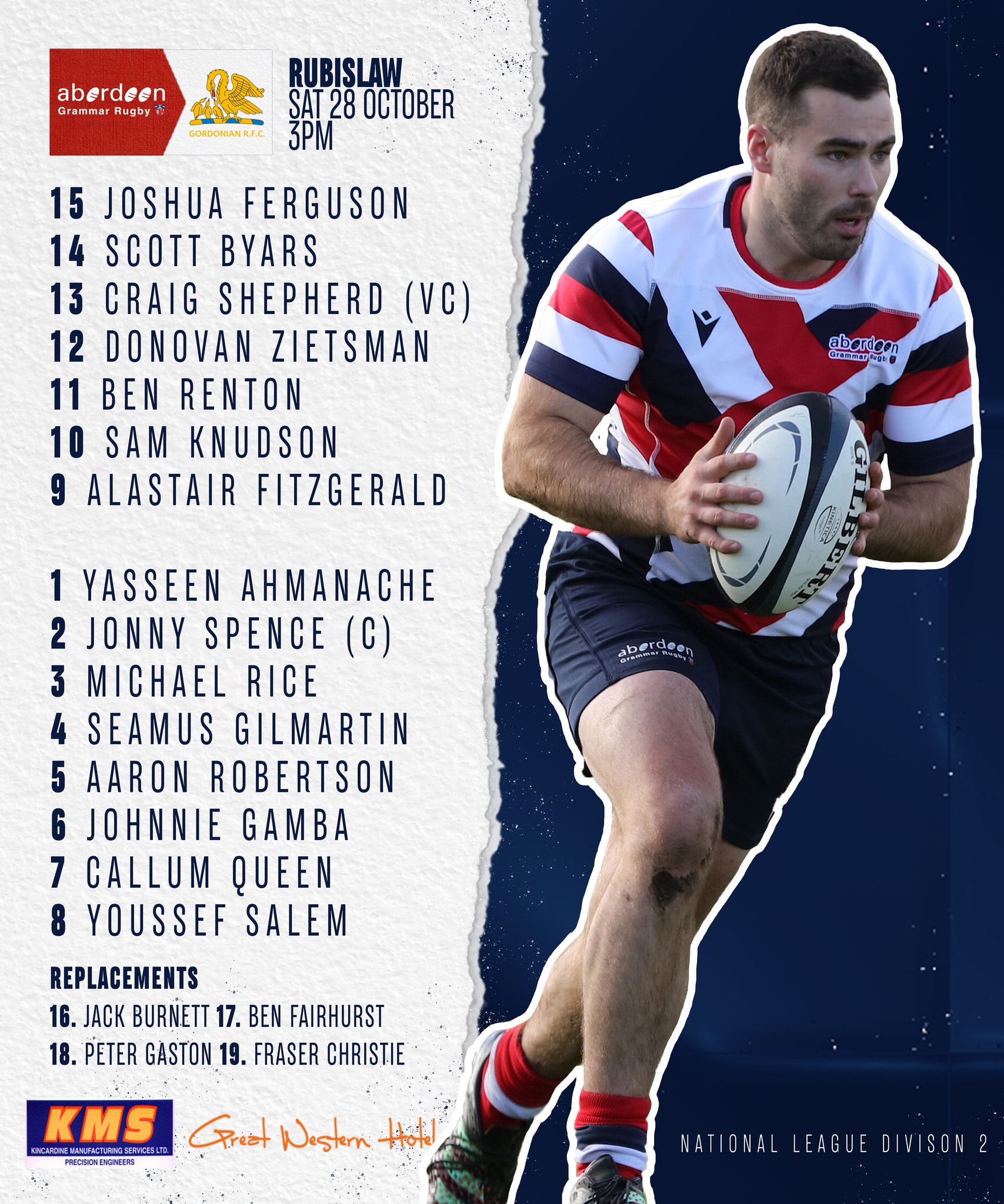 Aberdeen Grammar Rugby v Gordonian RFC - 28/10/23......UPDATE - GAME ON ...
